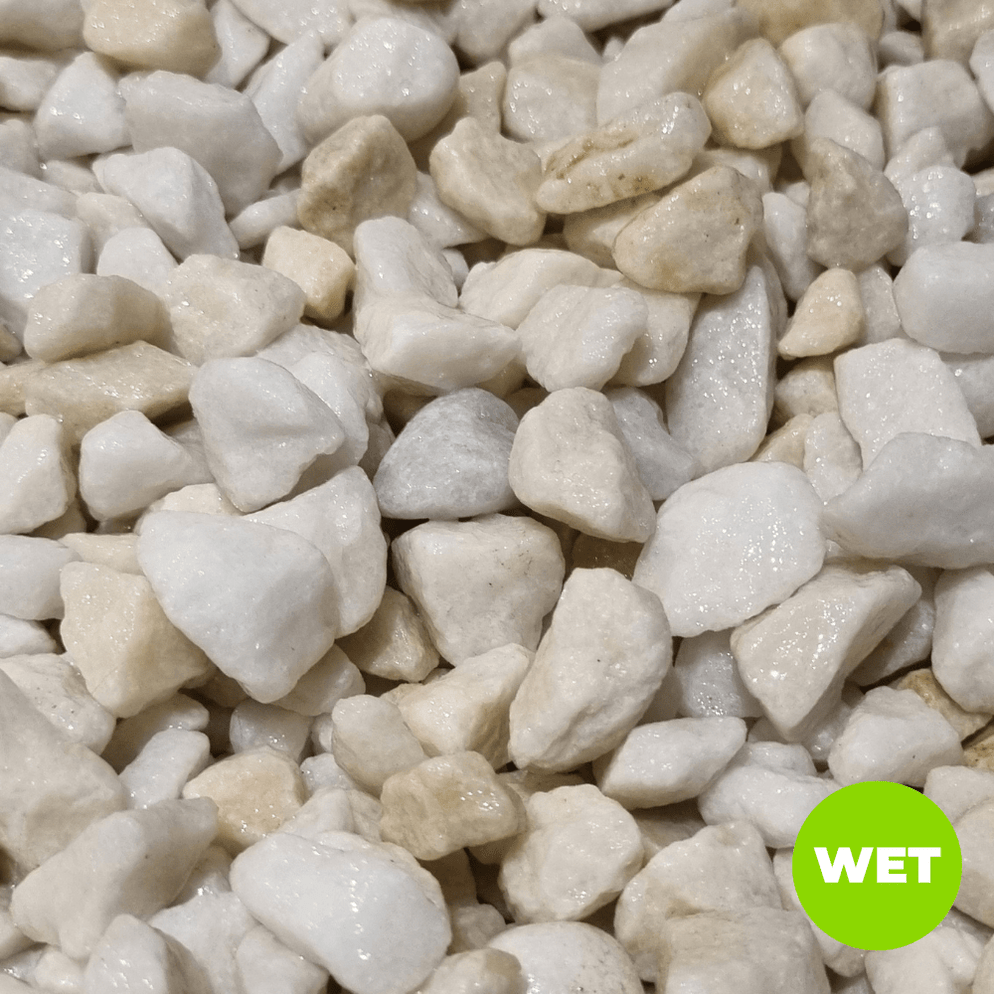 Polar White Marble Chippings | Dandy's Topsoil & Landscape Supplies
